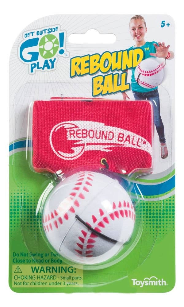 Toysmith - GO! Rebound Ball, Sponge Ball on 50" stretchable cord ...